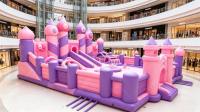 China Giant Pastel Princess Castle Inflatable Playground | Multi-Activity Bounce House with Slides & Obstacles | Commercial PVC for Indoor Malls & Themed Events for sale