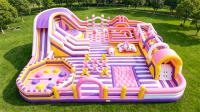 China Neon Party Inflatable Fun City | All-in-One LED Light Bounce & Obstacle Course with Slide | Commercial PVC for Night Markets, Mall Events & Themed Parties for sale