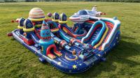 China Galaxy-Themed Inflatable Fun City | Space Shuttle & Planet Bounce Park with Slides & Obstacles | Commercial PVC for Rental Businesses & Mall Activations for sale