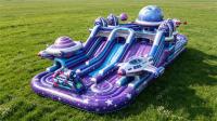 China Purple Galaxy Moon Base Inflatable Playground | Commercial Grade Space Bounce Castle with Slides, Moon Pit & Astronaut Features | For Rental Businesses & Festivals for sale