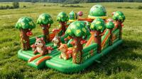 China Commercial Forest Animal Inflatable Obstacle Course with Slides | Kids Party Combo for sale