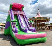 China 18ft Tall Safari Tiger Print Inflatable Water Slide – Commercial-Grade Jungle Adventure for sale
