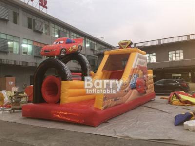 China Double Car Inflatable Obstacle Course For Adults Rental Outdoor Extreme Sport Games for sale