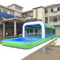 China Easy Set Up Inflatable Water Slides PVC Silk Screen Printing / Blow Up for sale