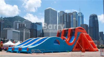 China Custom Made Giant Inflatable Drop Kick Water Slide For Adults / Teenagers for sale