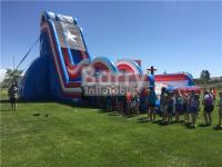 China Digital Printing Giant Inflatable Slide , Free Fall Drop Kick Inflatable Dropkick Water Slide for sale