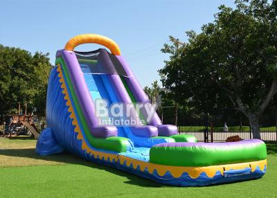 China Outdoor Commercial Inflatable Water Slides With Pool For Backyard Party for sale