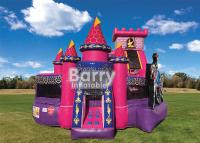 China Commercial Princess Kid Zone Wet Or Dry Combo / Inflatable Bouncer House Slide Combo for sale