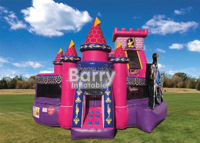 China Commercial Princess Kid Zone Wet Or Dry Combo / Inflatable Bouncer House Slide Combo for sale