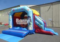 China Beautiful Ocean Fish Inflatable Combo , Commercial Slide Inflatable Bounce House Castle For Sale for sale