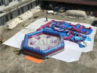 China Man Standing Meltdown Rotating Inflatable Sports Games with Controller , Kids Sweeper Arm Game for sale