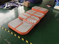 China Eco - Friendly Children Orange Tumbling Mat Inflatable Air Track Training Set For Gym for sale