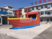 China Playful Giant Pirate Ship Inflatable Bouncer Castle Combo With Slide for sale