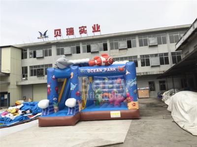 China Flame Restitant Sea World Inflatable Bouncer With Slide Combo Full - Digital Printing for sale