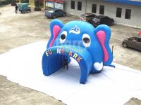 China Athletic Event Blue Elephant Inflatable Entrance Arch Gate 6 Months Warranty for sale
