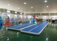 China DWF Material Blue Inflatable Tumbling Air Track For Gymnastics for sale