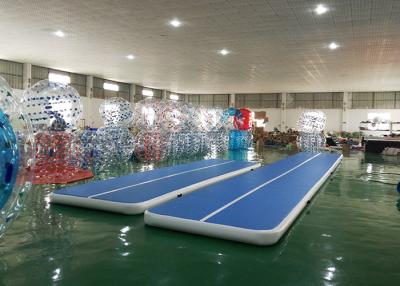 China DWF Material Blue Inflatable Tumbling Air Track For Gymnastics for sale