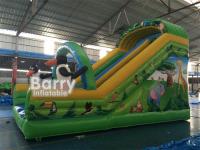 China Cartoon  Theme Inflatable Floating Water Slide 7*4*5m Water Park Slide For Kids for sale