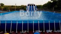 China Outdoor Durable 0.9mm PVC Tarpaulin Metal Frame Swimming Pool For Water Park for sale