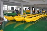 China Yellow Inflatable Banana Boat PVC Tarpaulin Water Toys For Water Park for sale