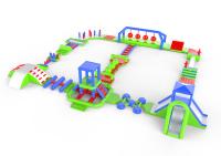 China 0.9mm PVC Inflatable Water Slide Park / Ultimate Inflatable Floating Water Park for sale
