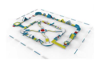China 65 Man Inflatable Theme Park For Family Amusement 10 Ft Height for sale