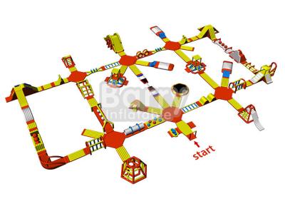 China Large Size Sea Inflatable Water Obstacle Course Construction EN71 Certification for sale