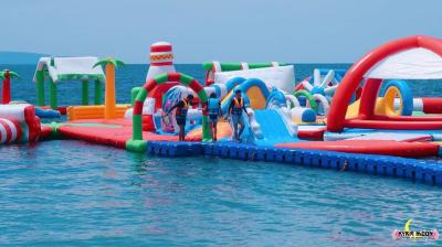 China Island Inflatable Water Park , Fantastic amusement parks For Commercial Event for sale