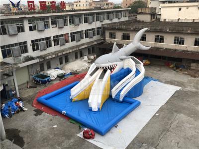 China Outdoor Mobile Shark Commecial Giant Inflatable Pool / Water Park Equipment for sale