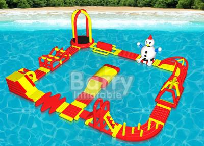 China Multiple Combinations Inflatable Water Park , Inflatable Aqua Sport Water Game for sale