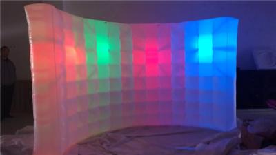 China Commercial Party Wedding Large Inflatable Photo Wall With LED Light for sale