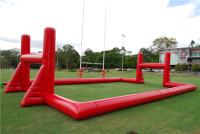 China Mobile Blow Up Rugby Field Inflatable Sports Games With Air Blower for sale