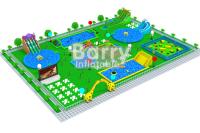 China Outdoor Playground Inflatable Land Water Park Amusement Customized Size for sale