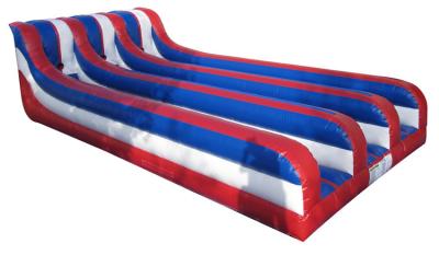 China Durable 3 Lane Inflatable Bungee Run Race Game Can With IPS Battle Light for sale