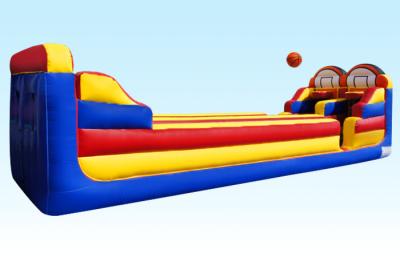 China PVC Inflatable Pull Match Run , Bungee Run With Basketball Hoops For Competition for sale