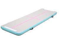 China Durable DWF Drop Stitch Fabric Small Pink Inflatable Air Track For Gym With Pump for sale