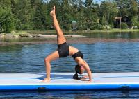 China Fitness Water Sport  Inflatable Aqua Water Floating Yoga Mat In Pool Or Lake for sale
