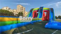 China Customized Giant Rainbow 3 Lanes Inflatable Water Slides Commercial For Adult And Kids for sale