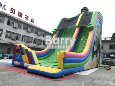 China PVC Tarpaulin Custom Made Kids Dry Cartoon Gorilla Inflatable Slides Commercial For Party for sale