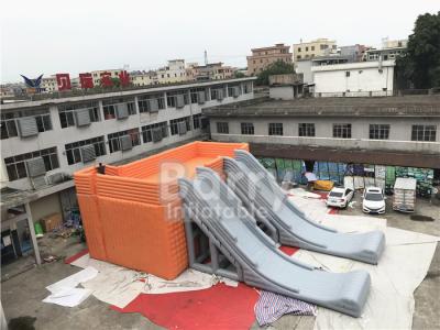 China New Design Commercial Use Amazing Crazy Double Lanes Kids Inflatable Slide for sale