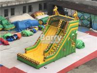 China 0.55mm PVC Kids Aduct Size Commercial Outdoor Giraffe Inflatable Dry Slide For Kids for sale