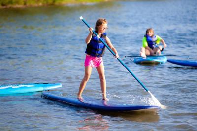 China Two Layer 3.2m Inflatable Stand Up Paddle Board Set For Touring for sale