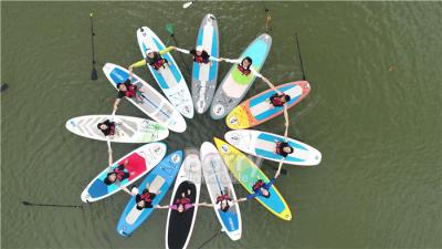 China Multi Person Double Layer Inflatable Stand Up Paddle Board For River for sale