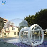 China 1mm PVC Outdoor Tunnel Clear Bubble Camping Tent Dome Shape for sale
