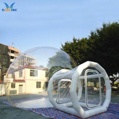 China 1mm PVC Outdoor Tunnel Clear Bubble Camping Tent Dome Shape for sale