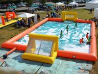China 0.55mm PVC Inflatable Soap Soccer Field Game Fully Customized for sale