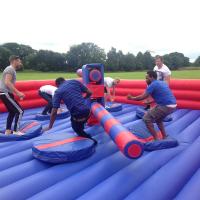 China Interactive Inflatable Meltdown Game Outdoor Sport Inflatable Sweeper 8*8m for sale