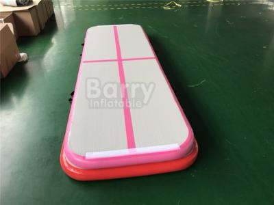China 10m 6m 12m 3m Airtight Inflatable Air Track For Gym Pink And Blue Color for sale