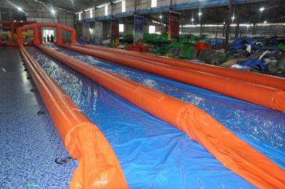 China Long Inflatable Water Slide  Digital printing 100x7.5m Size for sale