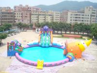 China Rental business / Party Amusement Inflatable Water Park Octopus Slide for sale